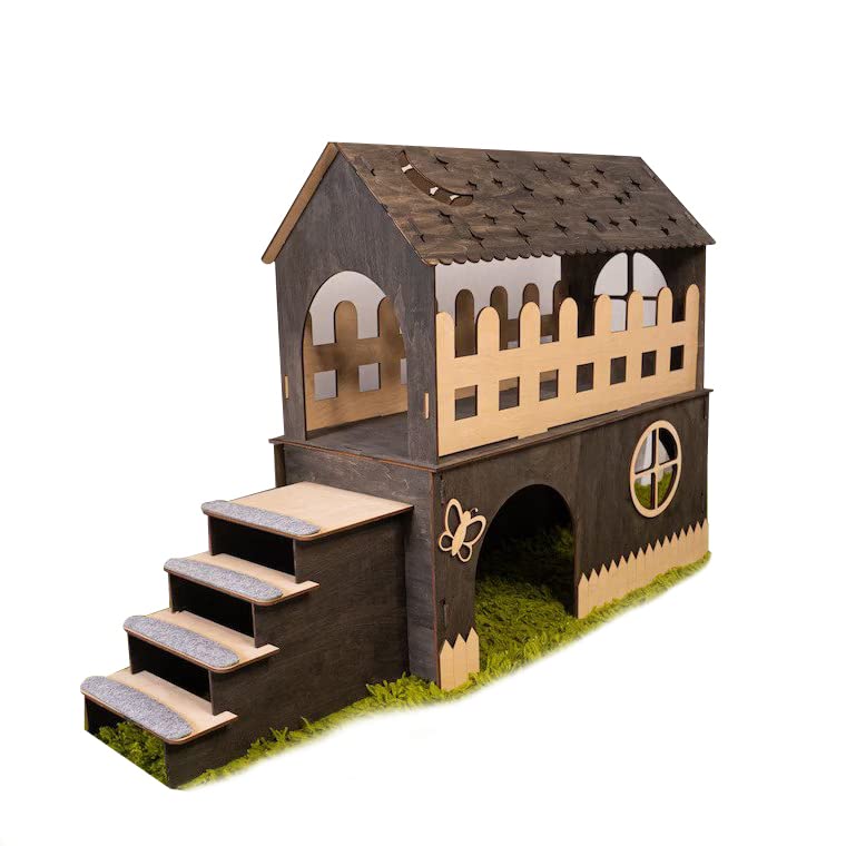 Amazon.com: Modern Rabbit House - Castle, For 2 Rabbits, Guinea Pig ...