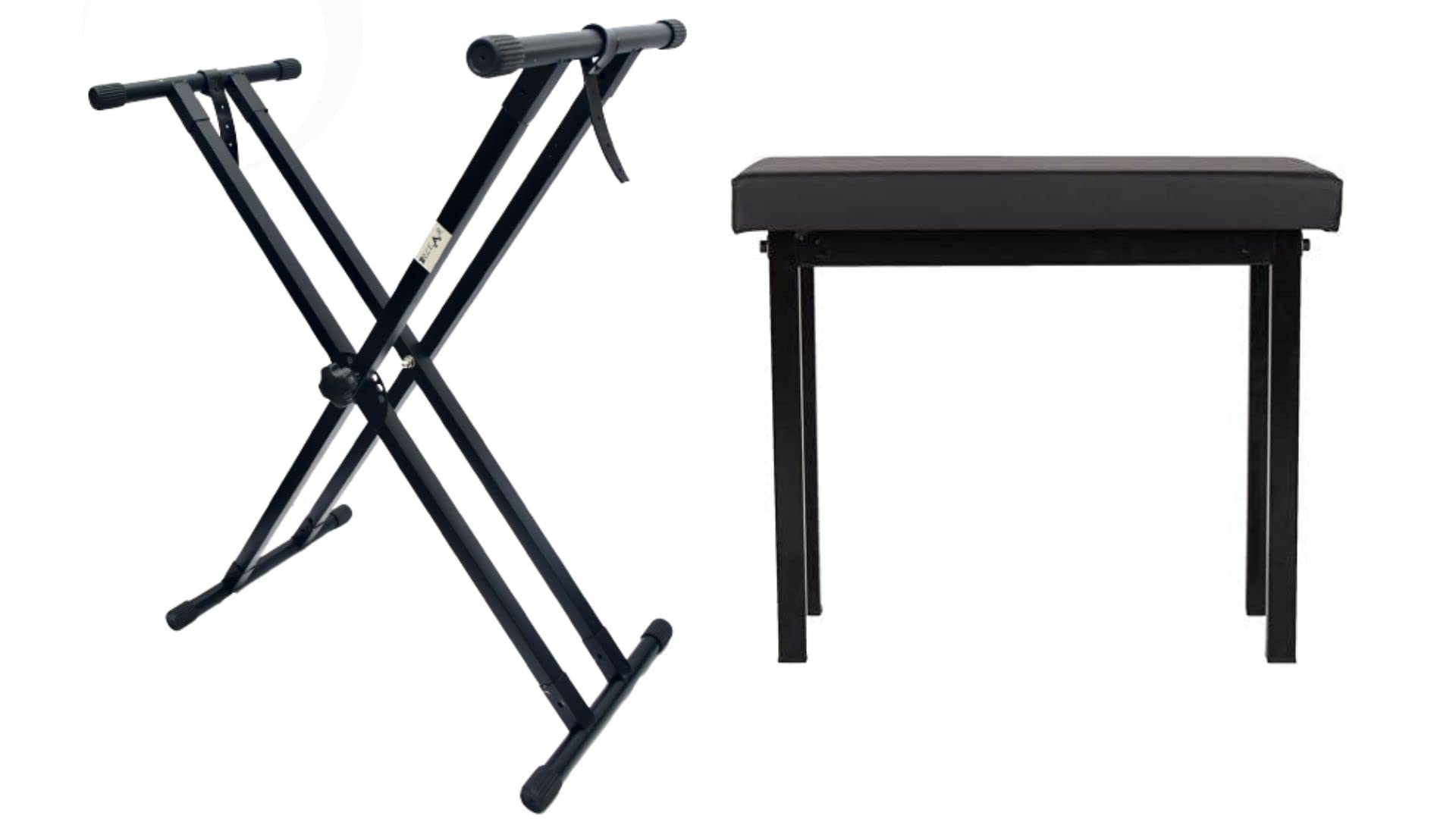 Belear S-18, Piano and Keyboard Stand, With 4 Leg Chair Combo Package ...