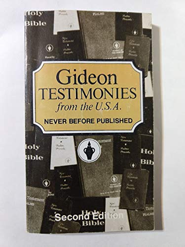 GIDEON TESTIMONIES FROM THE USA-Never Before Published-Gideons ...