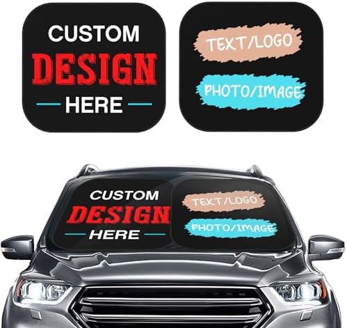 Amazon.com: Custom Car Windshield Sun Shade Personalized Sun Visor ...