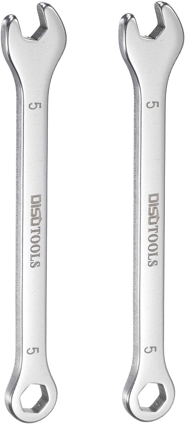 HARFINGTON 2pcs Thin Combination Wrench 5mm Offset 6-Point Ended Box ...