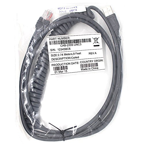 CBA-U12-C09ZAR USB Cable for Zebra Symbol LS2208 LS4208 DS6708 Barcode ...