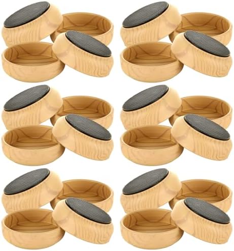 SOL 4pk Rubber Base Castor Cups - Non-Slip Furniture Protectors for ...