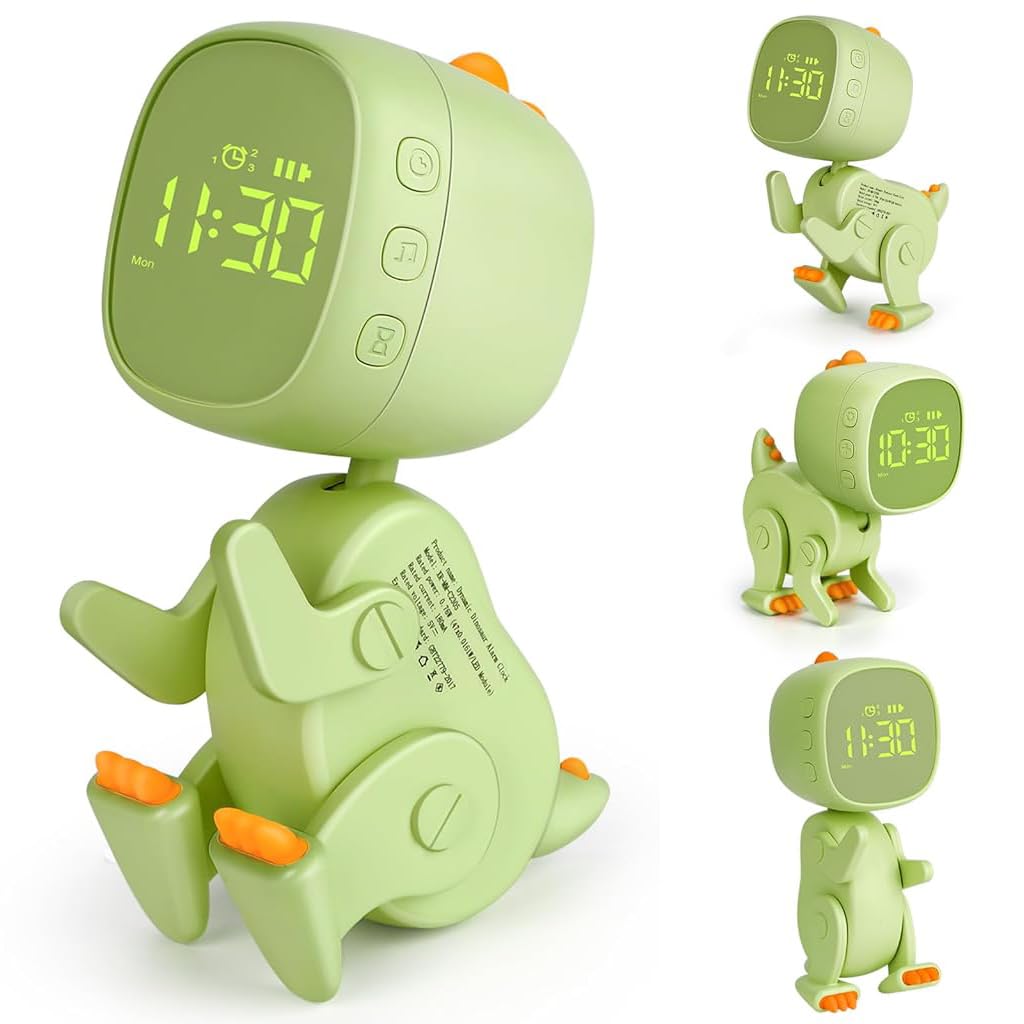 Buy HASTHIP Plastic Digital Alarm Clock,Kids Dinosaur Alarm Clock With ...