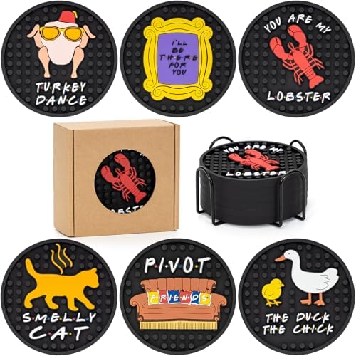 Amazon.com: Friends TV Show Merchandise, Silicone Drink Coasters Set ...