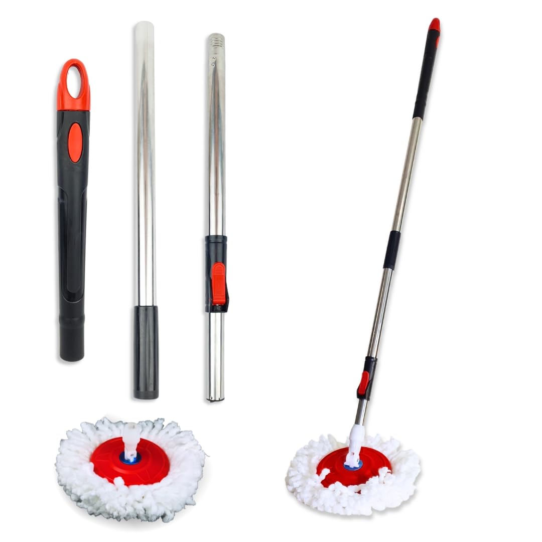 Cabo Mop Giratório 140 Cm Com Esfregão Limpeza Prática - Nybc : Amazon ...