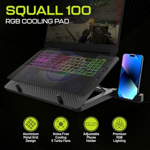 Archer Tech Lab Cooling Pad Stand for Gaming Laptop with RGB Lighting ...