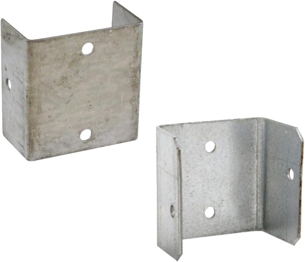 (10 Pack) 50mm Fence Panel Clips/Trellis U Clip Bracket BZP for Timber ...