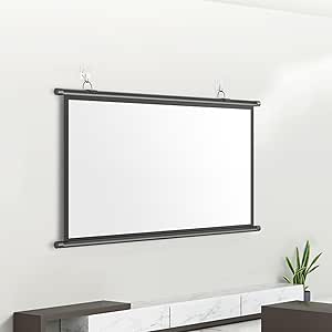 Amazon.com: YUQIWKK Projector Screen, 4:3 HD Retractable Projector ...