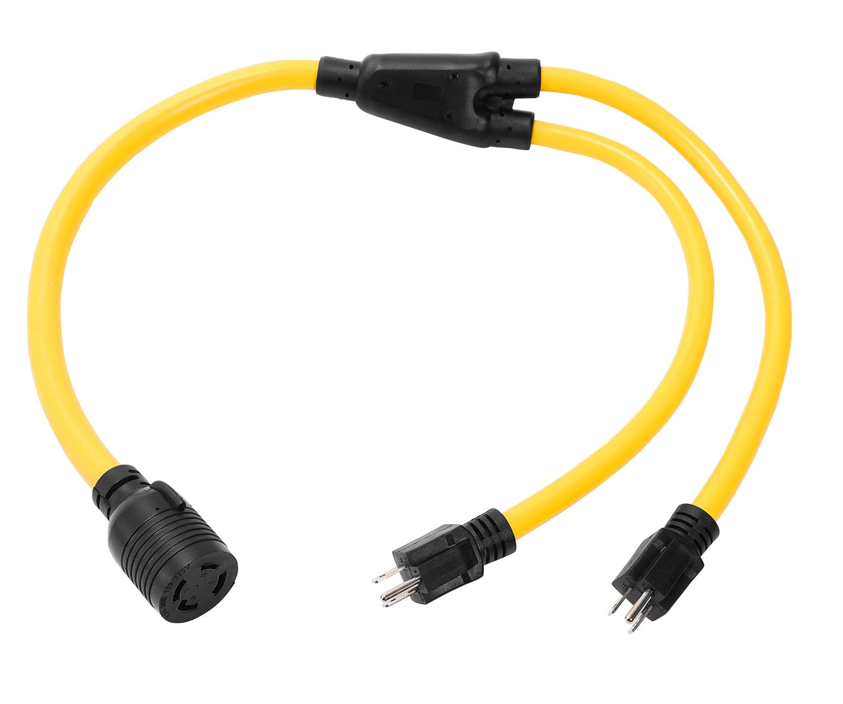 ONETAK NEMA 2 Port 5-15P 3 Prong Plug Male Household to L14-30R 4 Prong ...