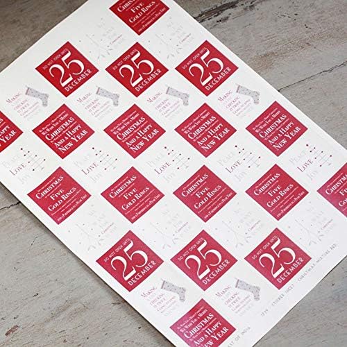 East of India Sticker Sheet - Round Christmas (40) : Amazon.co.uk: Home ...