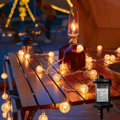 Fairy Lights Plug in, 100LED 33ft Globe String Lights Waterproof Mains ...