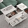 Seventable Coffee Table, 47.2" Lift Top Coffee Table with 2 Storage ...