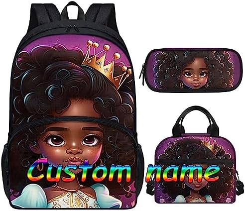 Amazon.com | Yuyamidu Blue African American Girls Backpack and Lunchbox ...