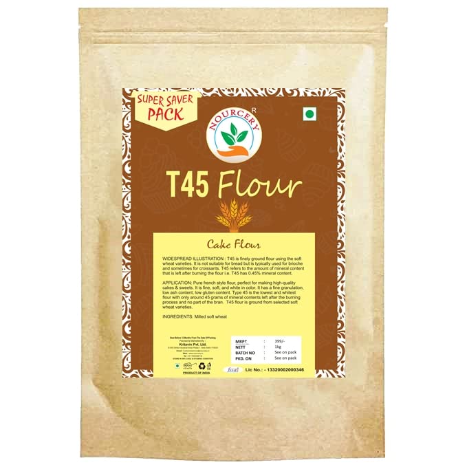 Nourcery French Style T45 Flour, 1Kg (Cake Flour) : Amazon.in: Grocery ...