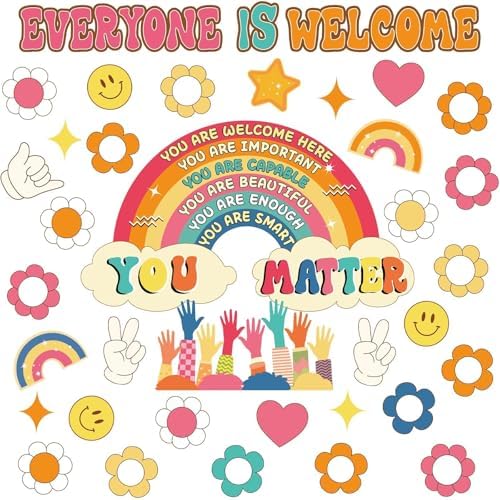 Amazon.com: Mental Health Posters Groovy It's Okay to Boho Bulletin ...