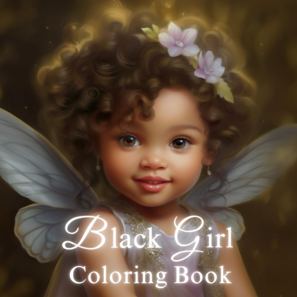 Amazon.com: Black Girl Coloring Book For Adults:Grayscale African ...