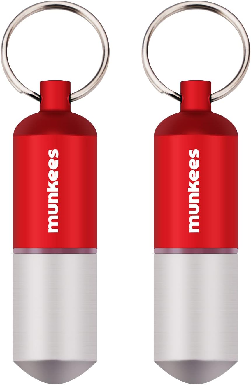 Amazon.com: munkees Portable Pill Case Small Waterproof Capsules EDC ...