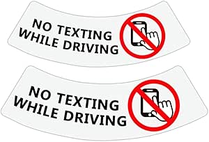 Amazon.com: No Texting While Driving Labels,Keep Attention on The Road ...