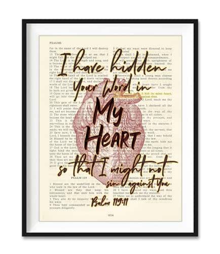 Amazon.com: I Have Hidden Your Word in My Heart - Psalm 119:11 Art ...
