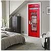 Amazon.com: HSKABA 3D Telephone Booth Door Stickers Self Adhesive ...
