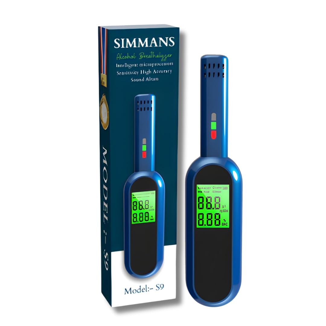 SIMMANS Alcohol Tester Breath Analyzer Professional Alcohol Testing ...