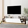 Amazon.com: FAMAPY Modern TV Console TV Stand with Open Shelves, Media ...