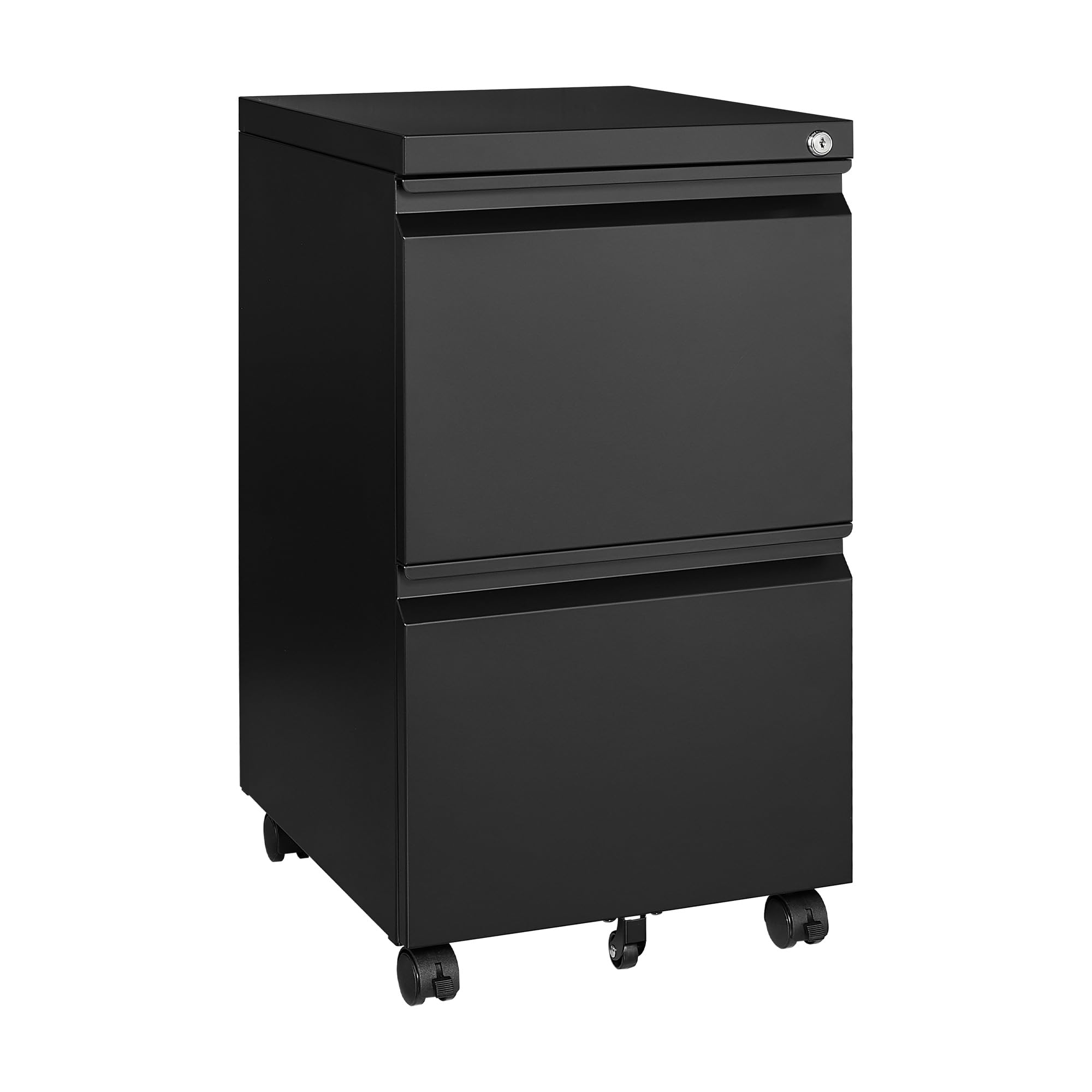 Rolling 2 Drawer Downtown Mobile 2 Drawer Pedestal File Gray