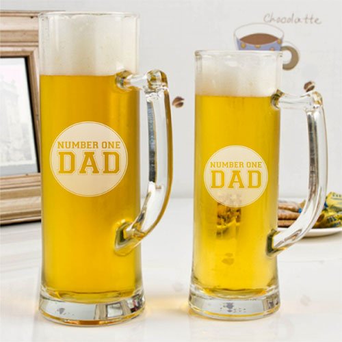 Buy Giftsmate Engraved World's Number 1 Dad Lugano Beer Mug Online at ...