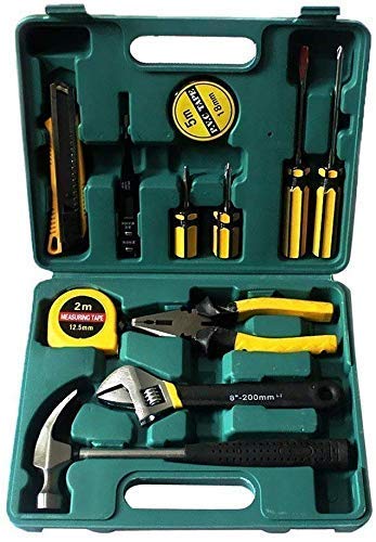 Divik 12 in 1 Professional Hardware Tool Kit with Carry Case DIY Hammer ...