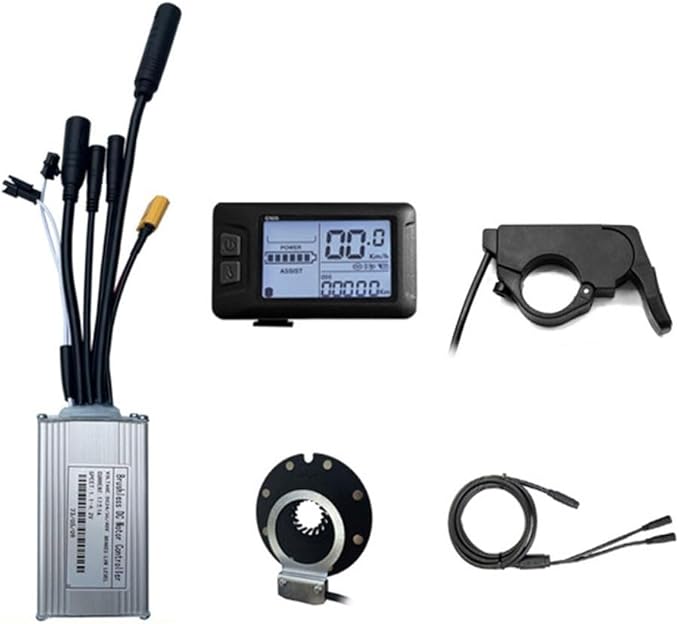 CaScab 24V 36V 48V 17A Ebike Controller Kit, EN05 Display, 8 PAS ...