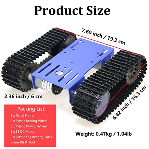 Snapklik.com : DIY Tracked Robot Chassis Smart Tank Car Chassis Kit