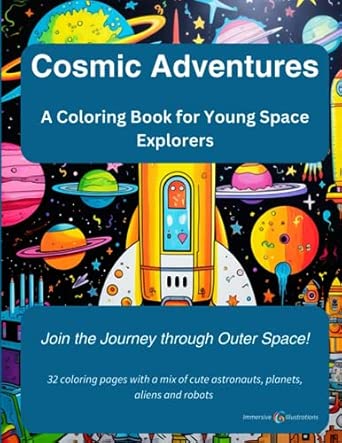Cosmic Adventures: A Coloring Book for Young Space Explorers: Join the ...
