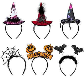 Halloween Headband, Pumpkin Bat Halloween Headbands for Women Halloween ...