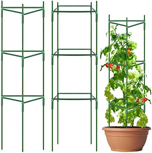 Digiroot Tomato Plant Support Cages, 3 Pack Garden Stakes, Tomato ...