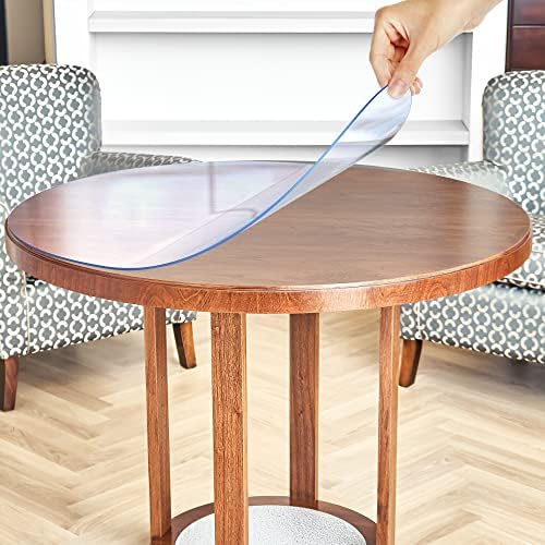 Amazon.com: OXIGG Dia. 24 Inch Clear Table Cover Protector - 2.0mm ...