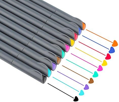 Shuttle Art Fineliner Pens, 100 Colors 0.4mm Fineliner Color Pen Set ...