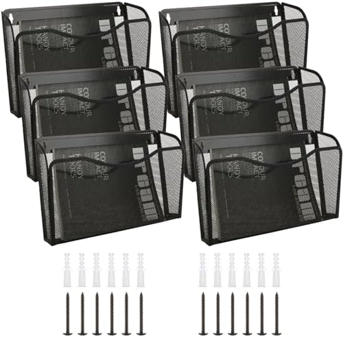 ZOFUN 6 Pcs A4 Wall Mounted Document Holders, 34.5 x 8 x 22 cm Wall ...