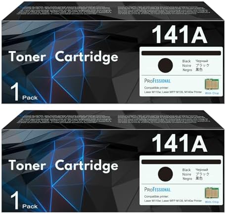 Amazon.com: 141A Black Toner Cartridge with Chip (2-Pack)| Ink Toner ...