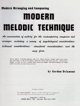 Modern Aranging and Composing:Melodic Technique: Gordon Delamont ...