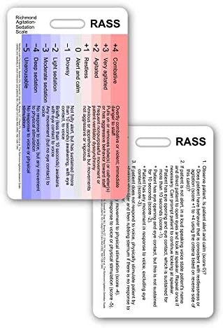 Amazon.com: RASS - Richmond Agitation Sedation Scale - Vertical Badge ...