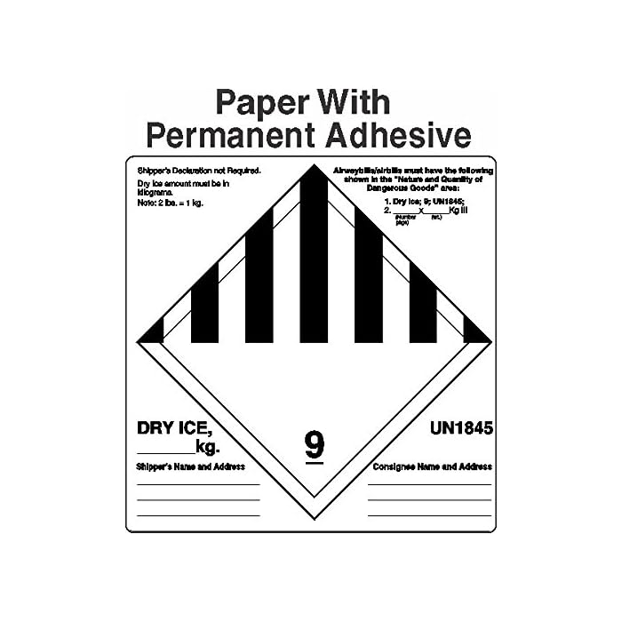 Buy GC Labels-L322dryice, Miscellaneous Dangerous Goods Class 9 Dry Ice ...