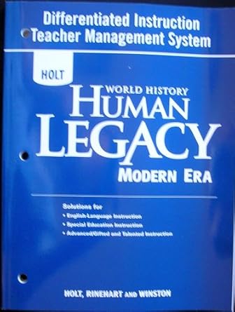 World History: Human Legacy Modern Era: Differentiated Instruction ...