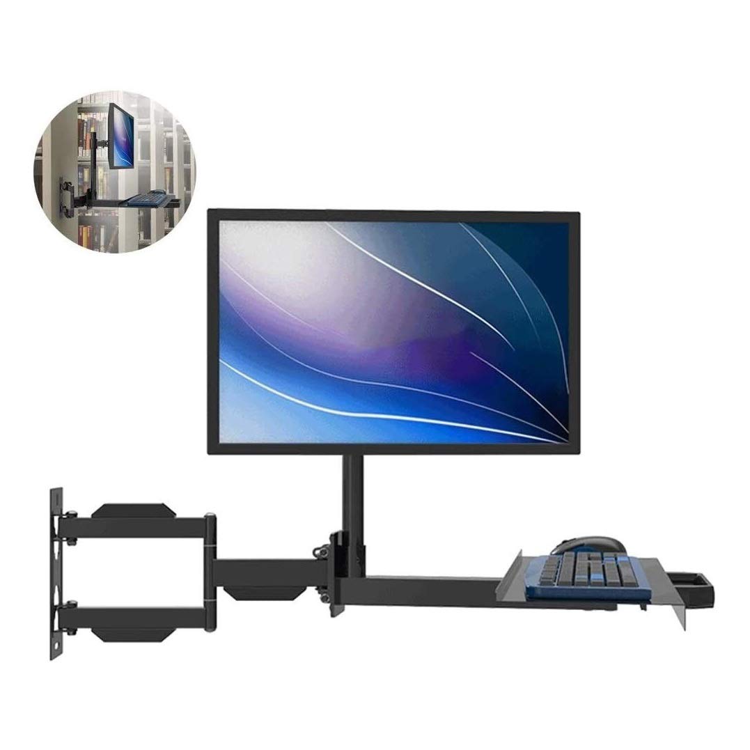 Buy Keyboard Tray PC Monitor Arm Bracket With Keyboard Tray And Mouse ...