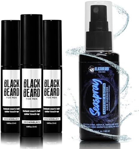 Amazon.com : Blackbeard for Men Formula X Beard Color & Seaspray Hair ...