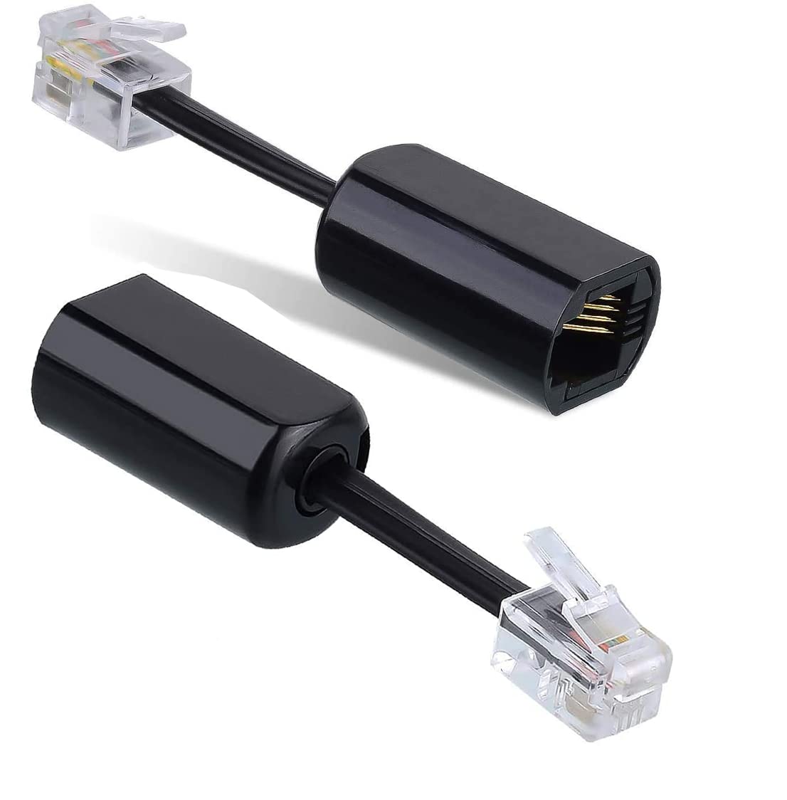 2 Pack Black Phone Cord Detangler, Swivel for Phone Cord,Telephone Cord ...