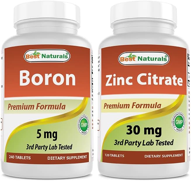 Amazon.com: Boron 5 mg & Zinc Citrate 30 mg : Health & Household