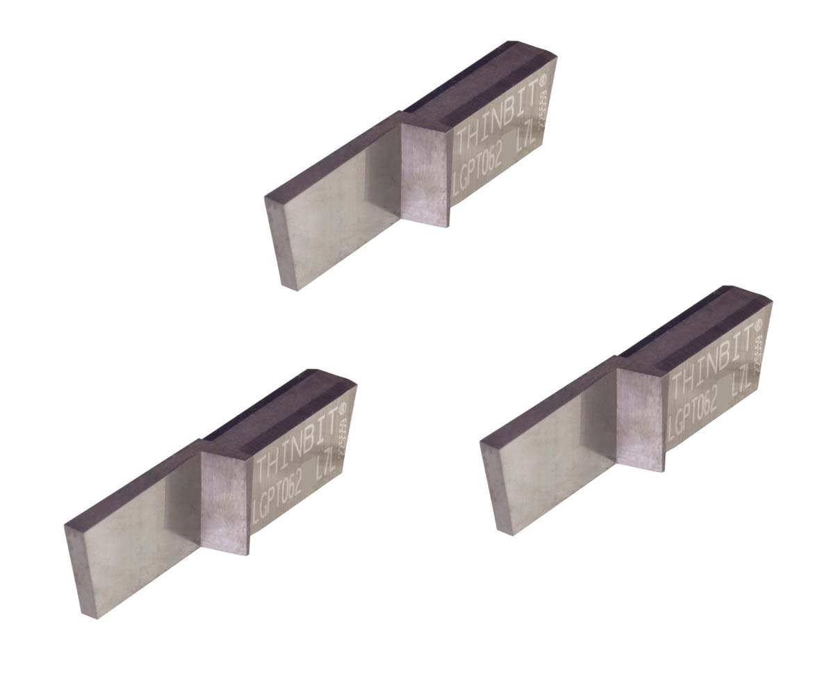 THINBIT 3 Pack LGPT062D2L7L 'L' Series, Uncoated Carbide, Parting ...