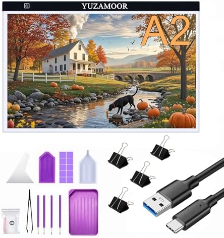 Amazon.com: A2 Large Tracing LED Light Pad Kits for Diamond Art ...