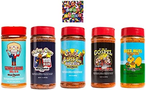 Amazon.com : Meat Church Barbecue Rub 5 Flavor Variety Pack - Holy Cow ...
